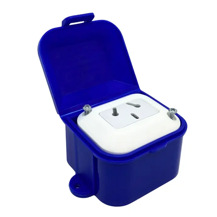 Linea exterior capsulada 1 toma color azul Taad (LC-60203) | iCuadrado